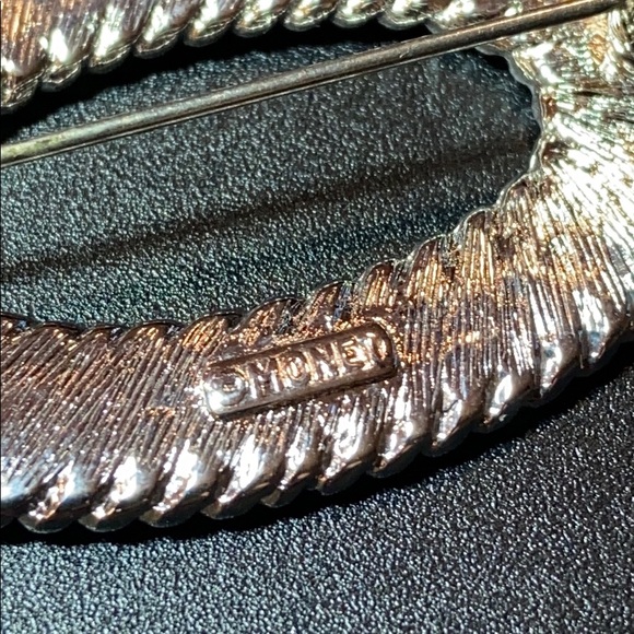 Monet | Jewelry | Monet Vintage Oval Silver White Enamel Pin | Poshmark